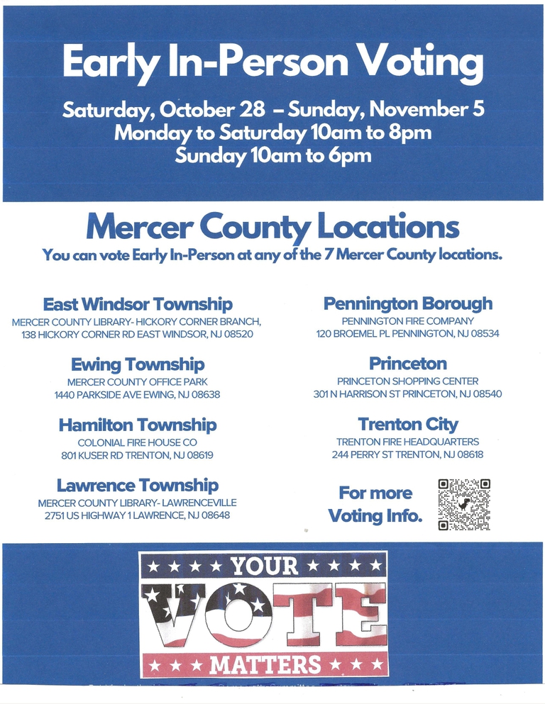 Official Website of East Windsor Township, New Jersey - EARLY IN-PERSON ...